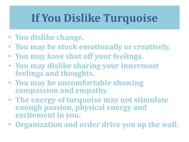 Your Personality from Colors You Dislike | PPTX