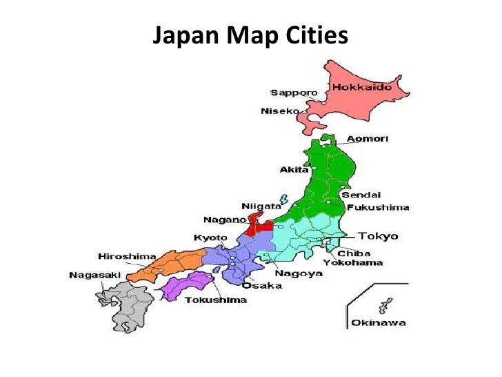 Map Of Japan With City Names - United States Map