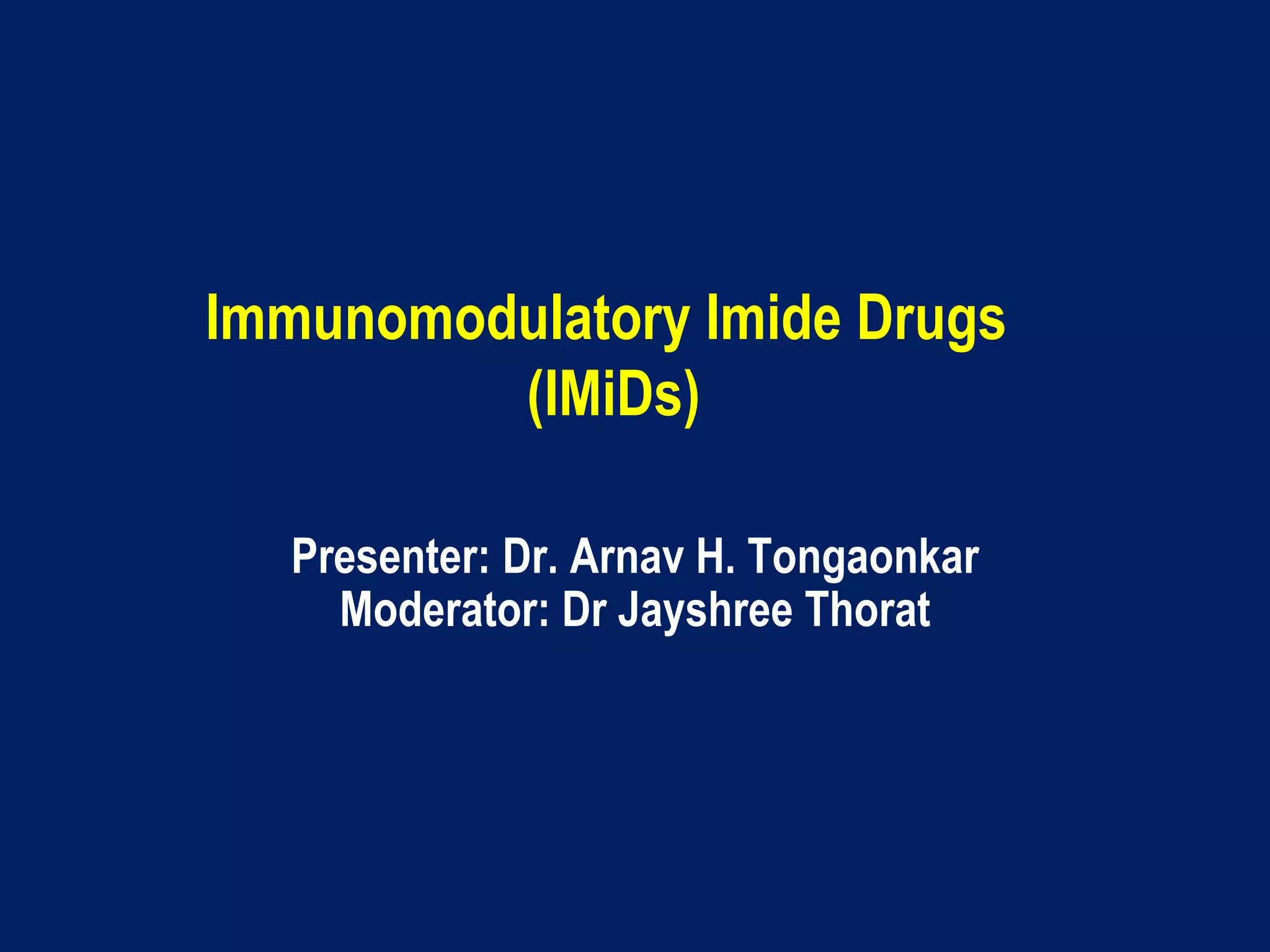 IMiD drugs: multiple myeloma | PPT