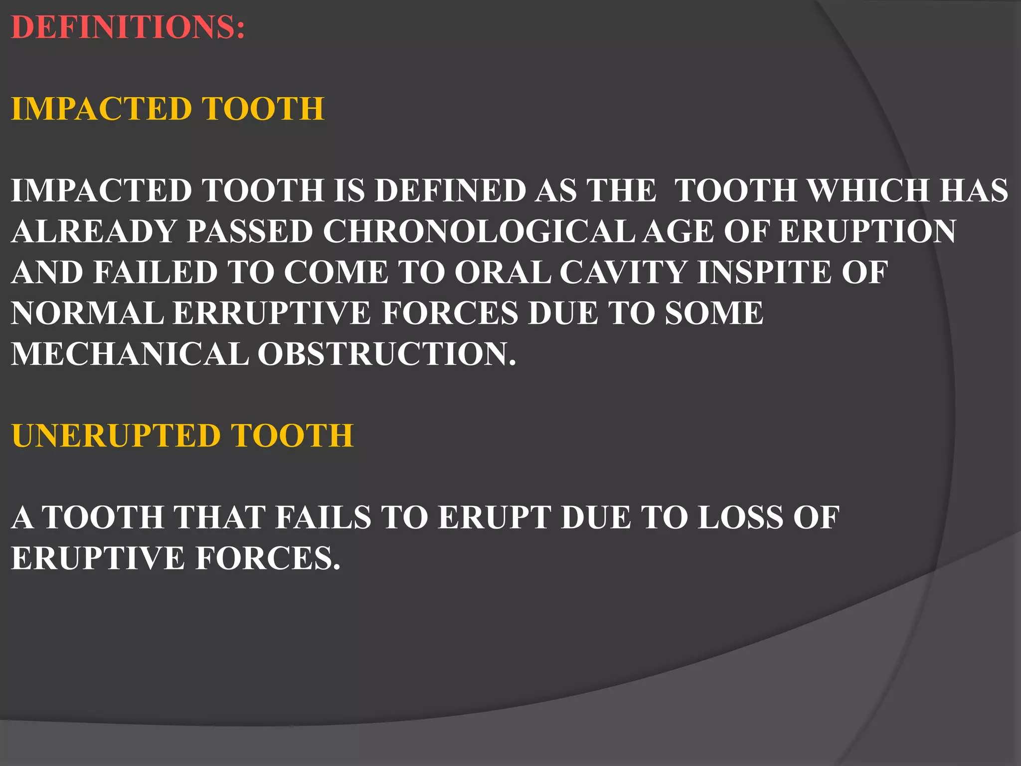 PPT ON impacted third molars | PPTX