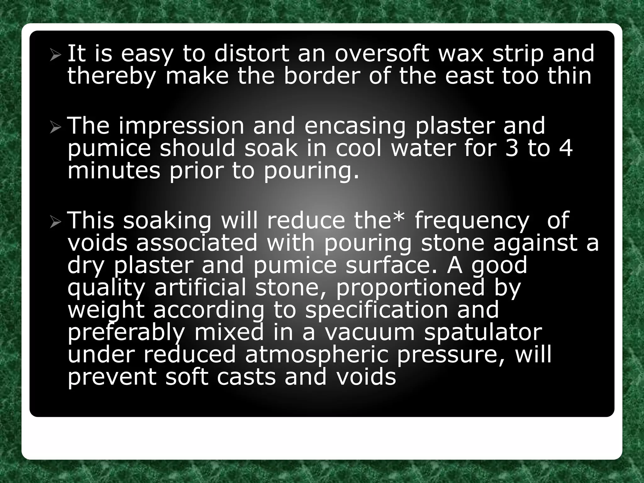 Final impression boxing and pouring | PPTX