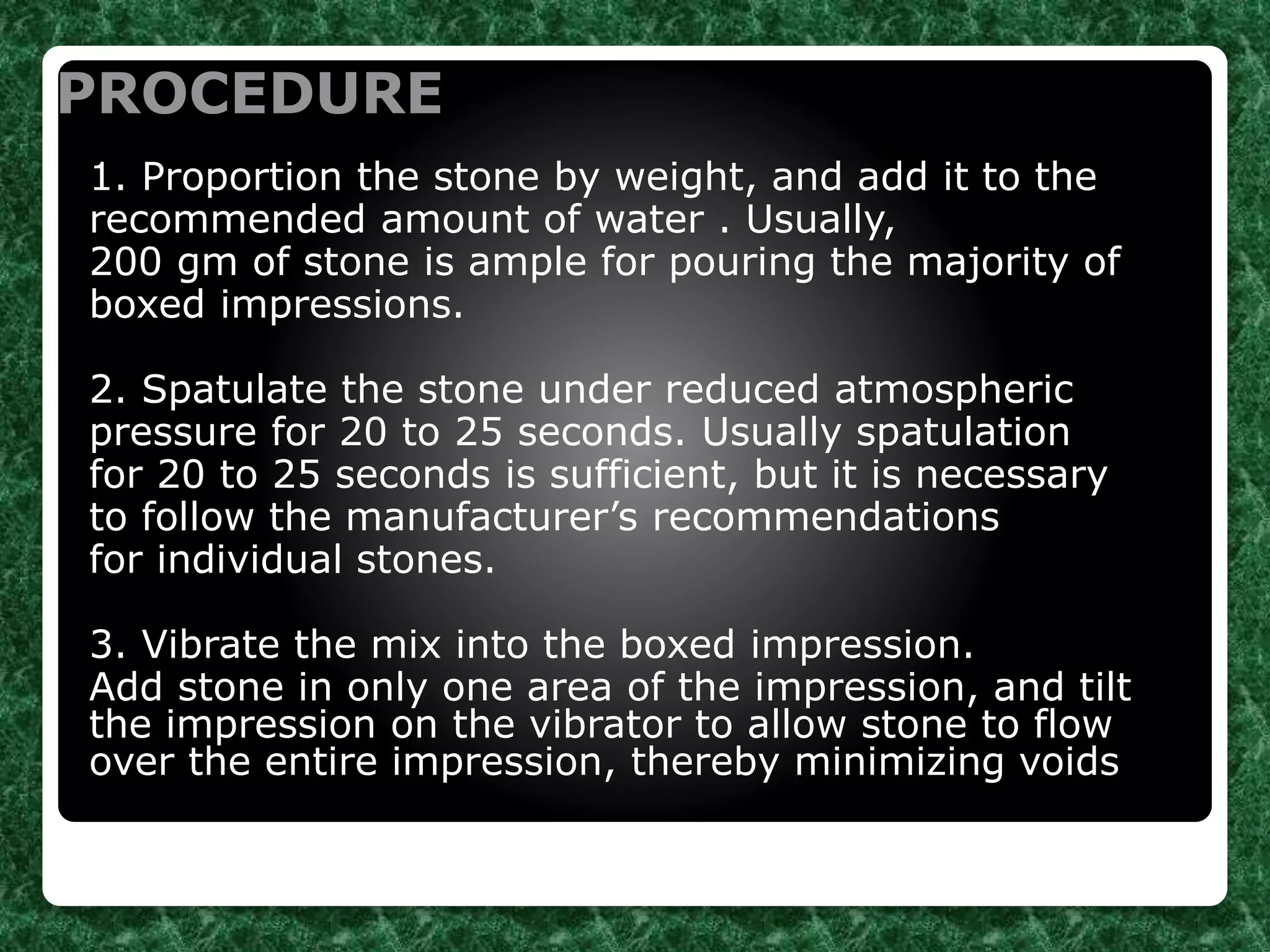 Final impression boxing and pouring | PPTX