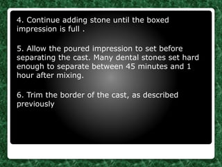 Final impression boxing and pouring | PPTX