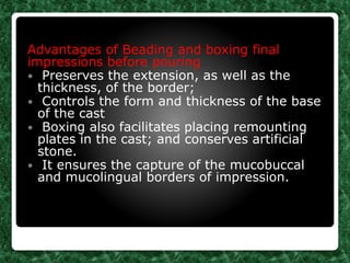 Final impression boxing and pouring | PPTX