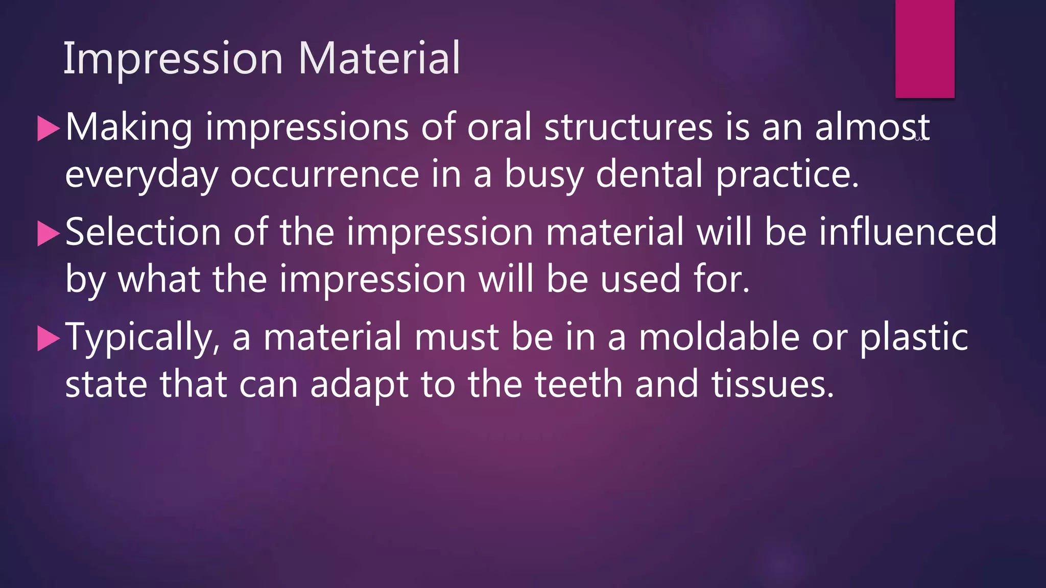 Final Impression Materials | PPTX | Oral care | Personal Care