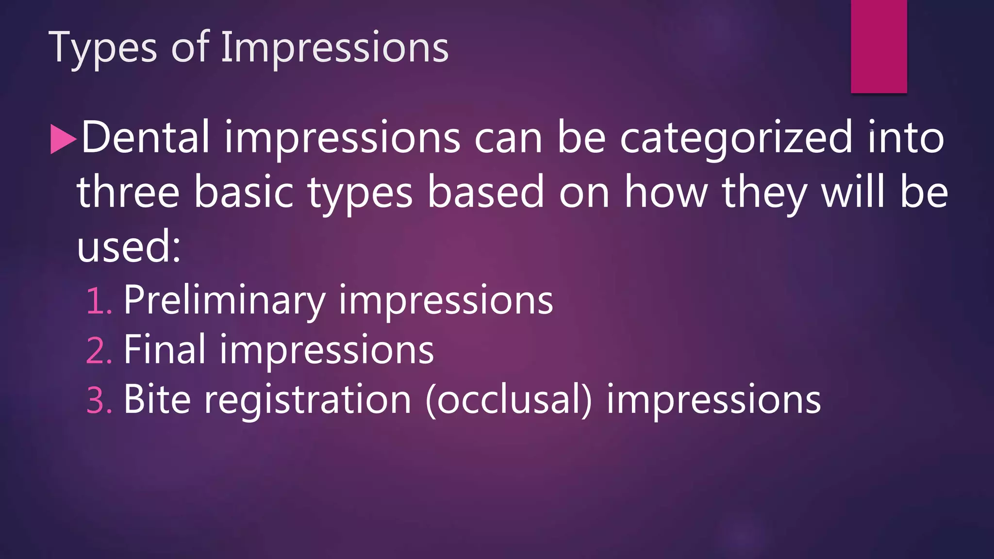 Final Impression Materials | PPTX | Oral care | Personal Care