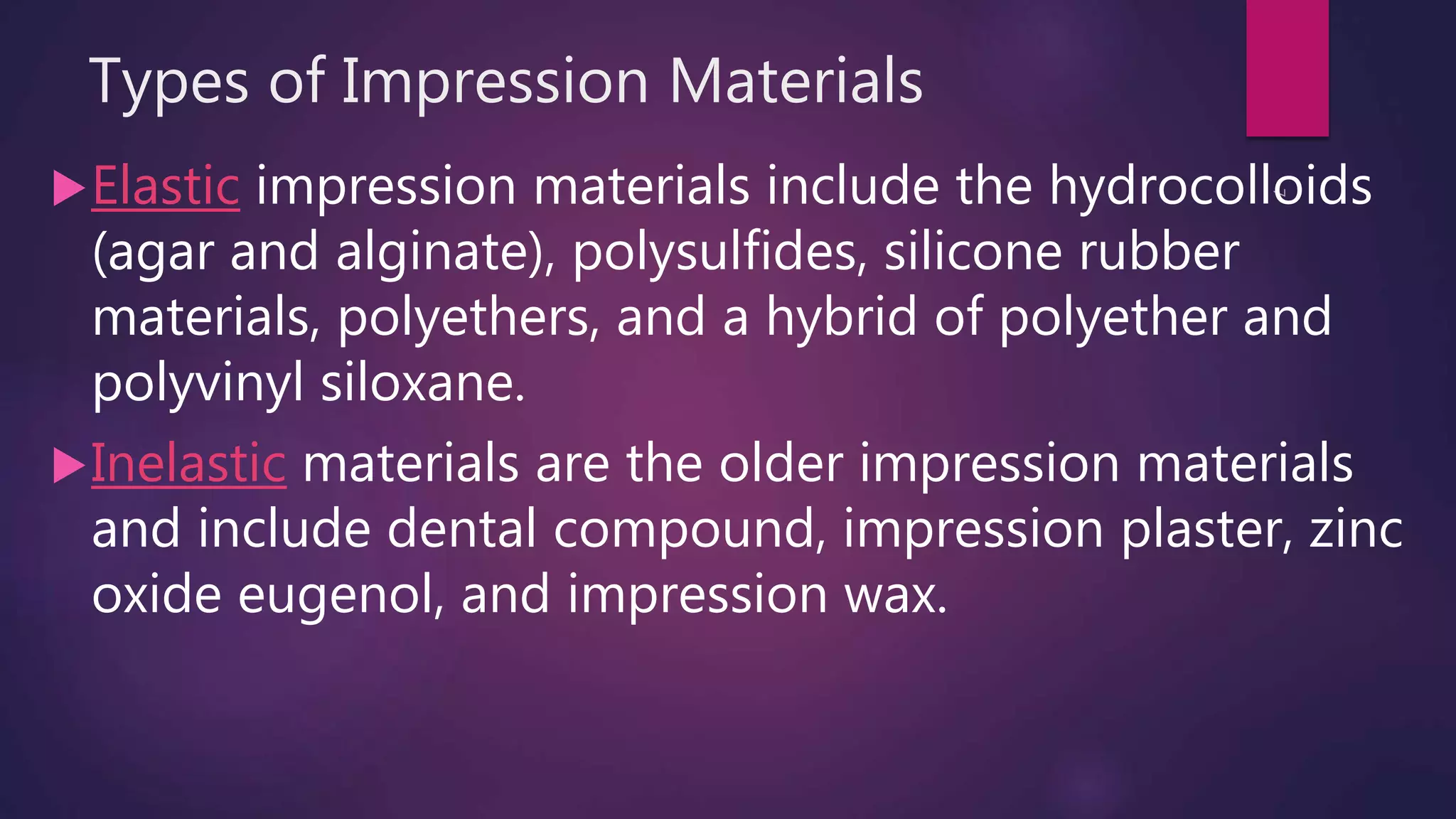 Final Impression Materials | PPTX | Oral care | Personal Care