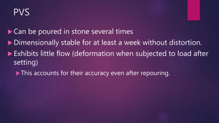 Final Impression Materials | PPTX | Oral care | Personal Care