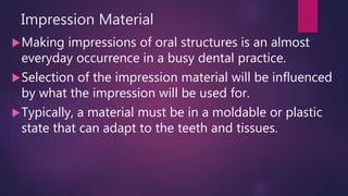 Final Impression Materials | PPTX | Oral care | Personal Care
