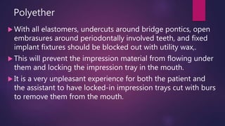 Final Impression Materials | PPTX | Oral care | Personal Care