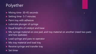 Final Impression Materials | PPTX | Oral care | Personal Care