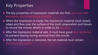 Final Impression Materials | PPTX | Oral care | Personal Care