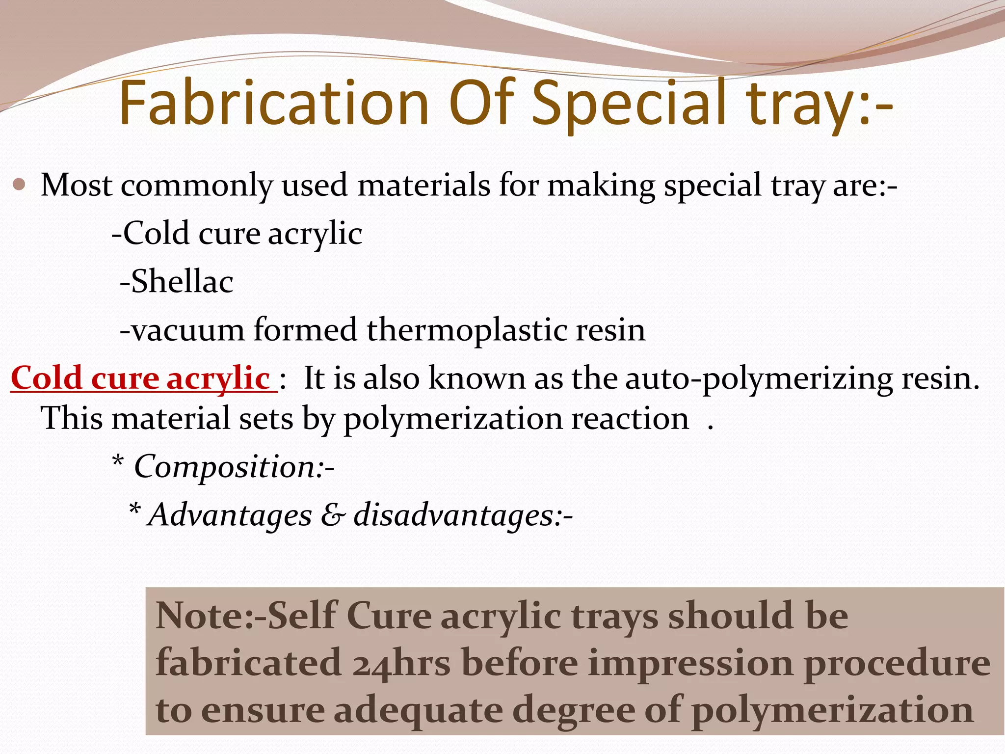 Secondary impression in complete denture CD | PPTX