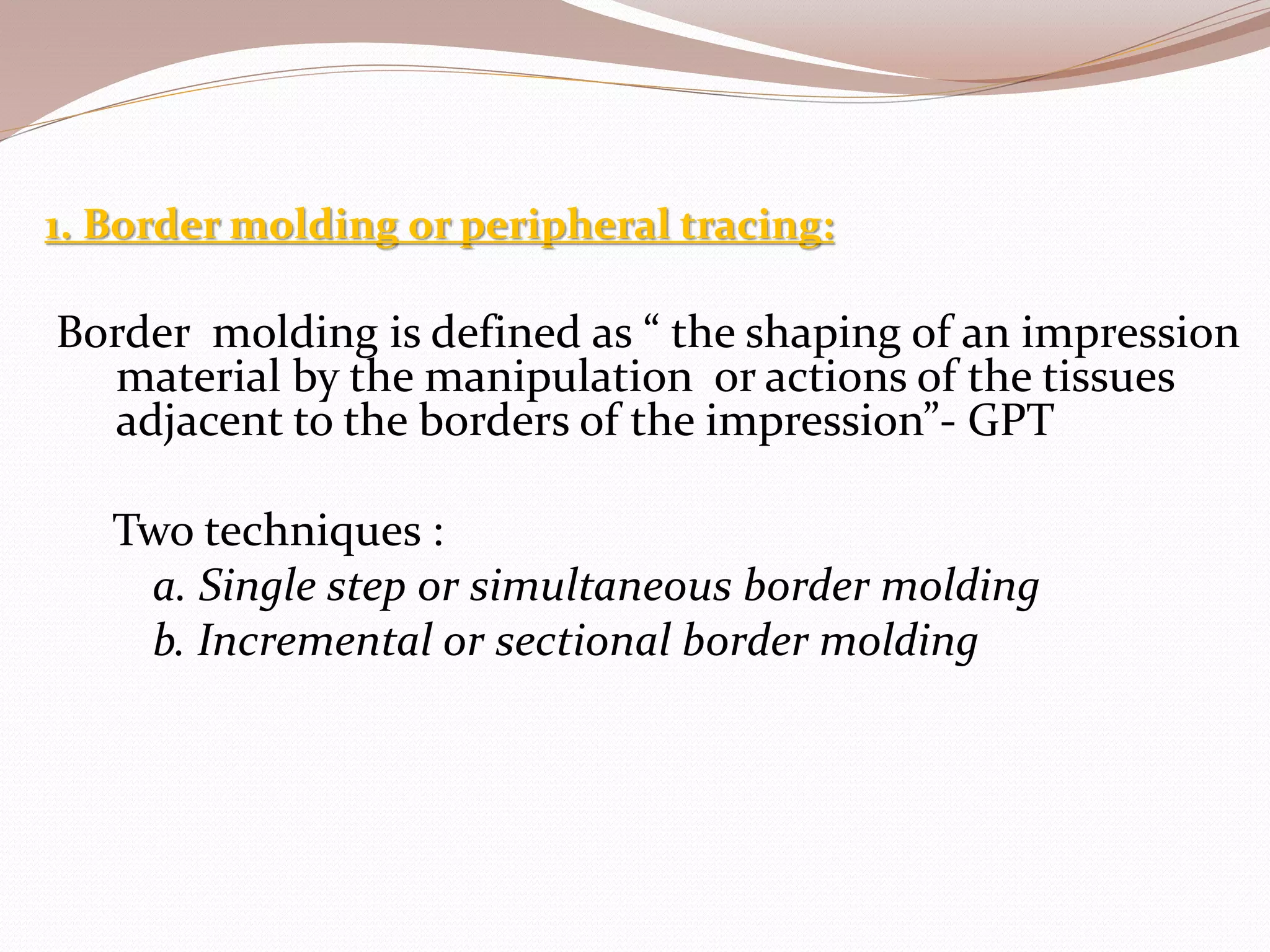 Secondary impression in complete denture CD | PPTX