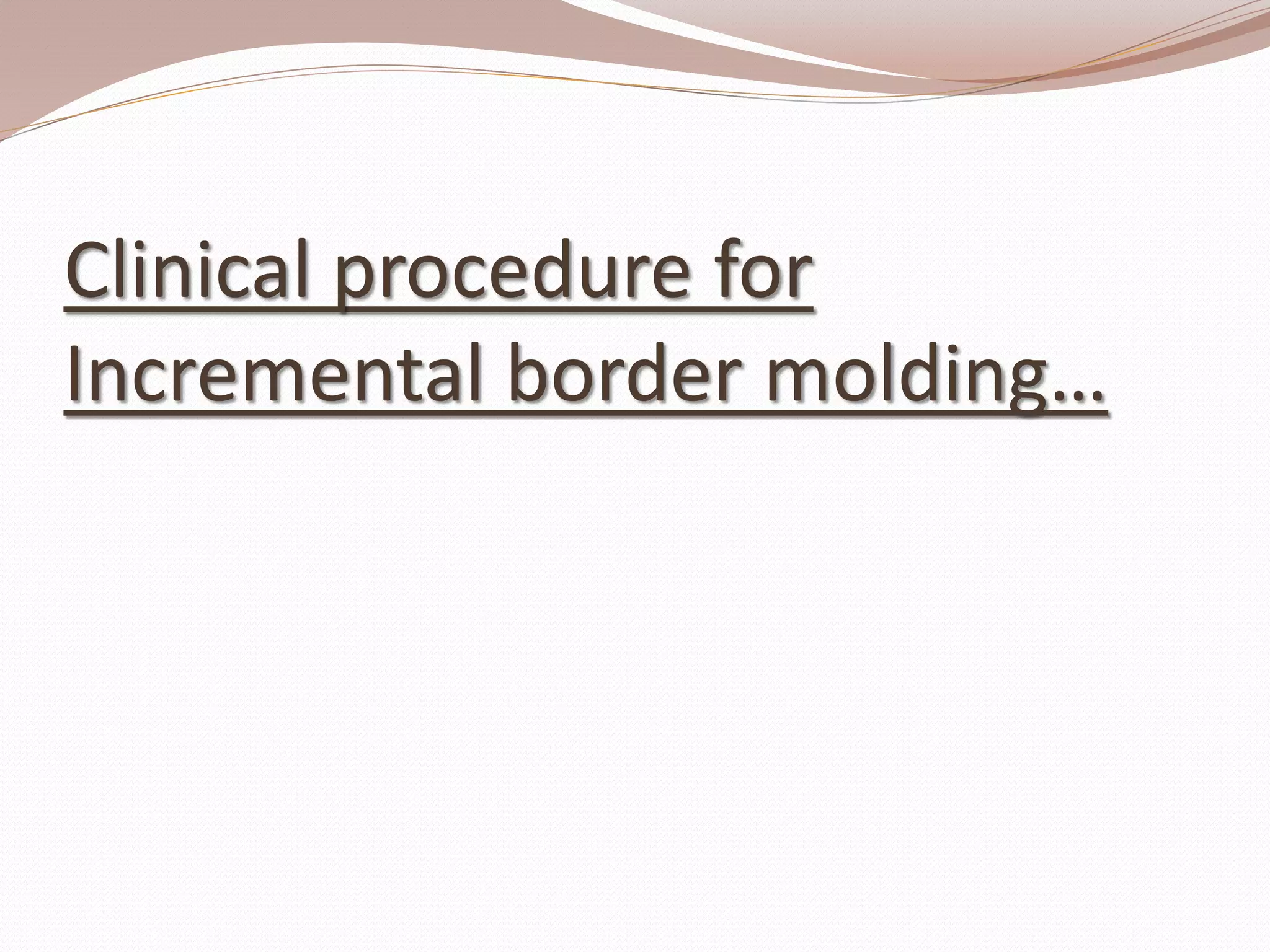 Secondary impression in complete denture CD | PPTX