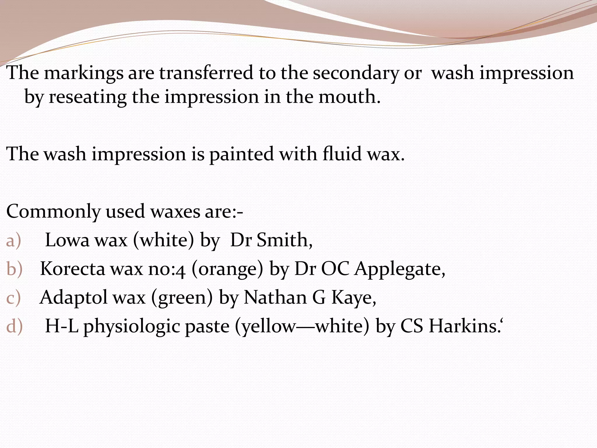 Secondary impression in complete denture CD | PPTX