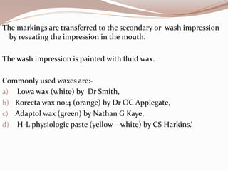 Secondary impression in complete denture CD | PPTX
