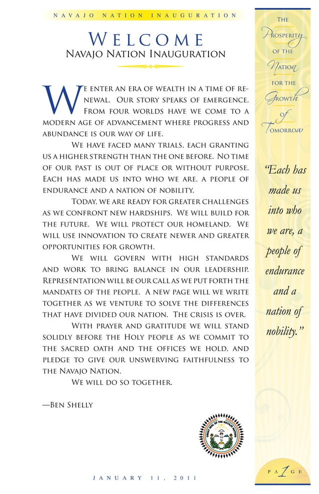 PRESIDENTIAL INAUGURATION PROGRAM | PDF