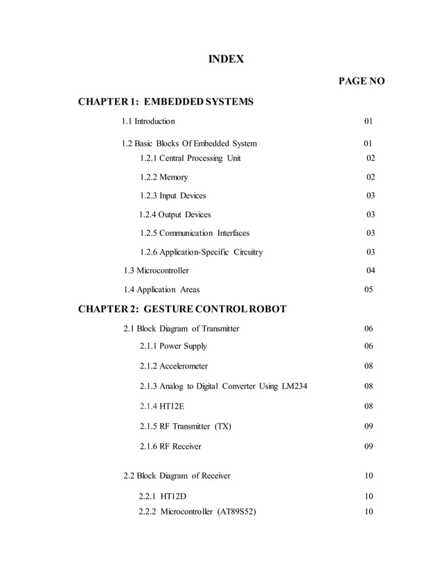 Gesture control robot using accelerometer documentation | DOCX