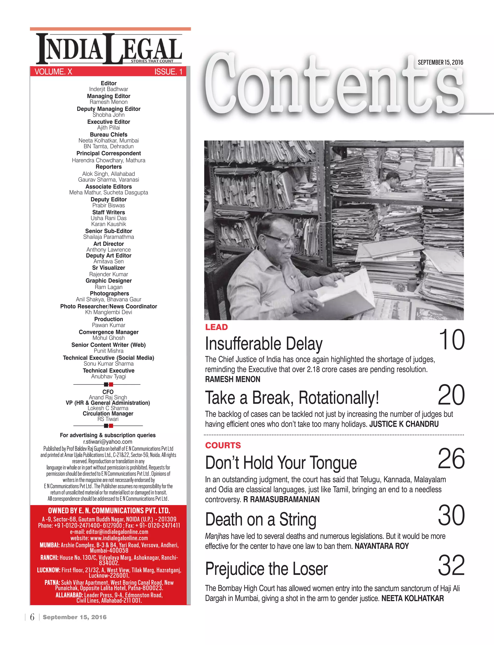 India legal 15 September 2016 | PDF