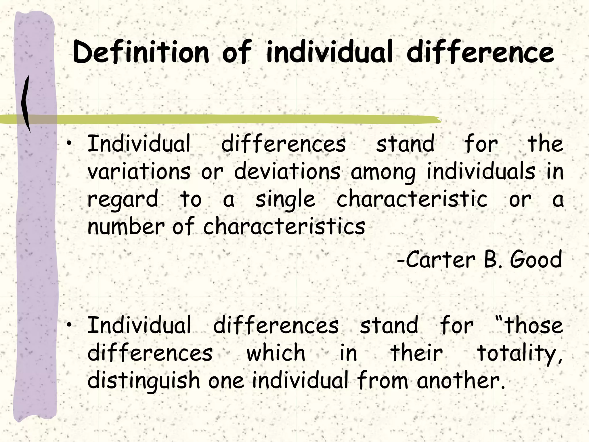 Final individual differences | PPT