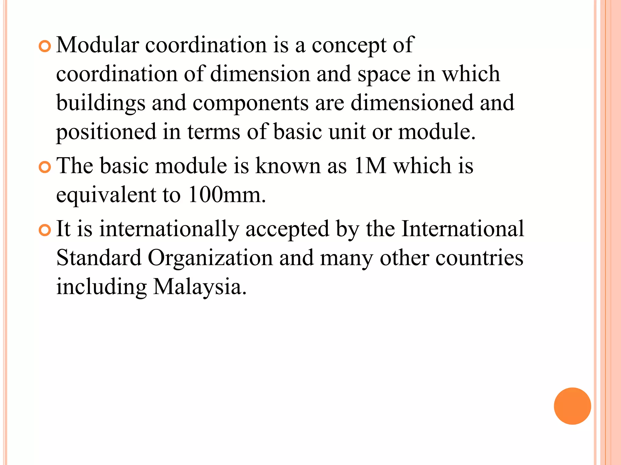 INDUSTRIALISED BUILDING SYSTEMS & MODULAR COORDINATION | PPTX
