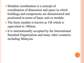INDUSTRIALISED BUILDING SYSTEMS & MODULAR COORDINATION | PPTX
