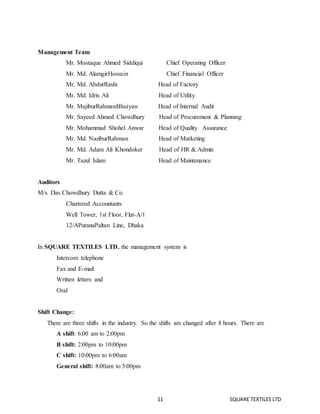 Final industrial report (SQUARE Textiles Limited) | DOCX