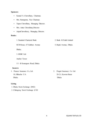 Final industrial report (SQUARE Textiles Limited) | DOCX