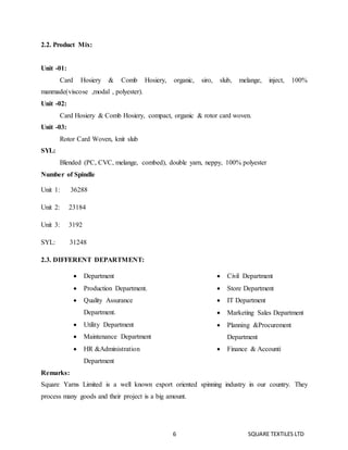 Final industrial report (SQUARE Textiles Limited) | DOCX