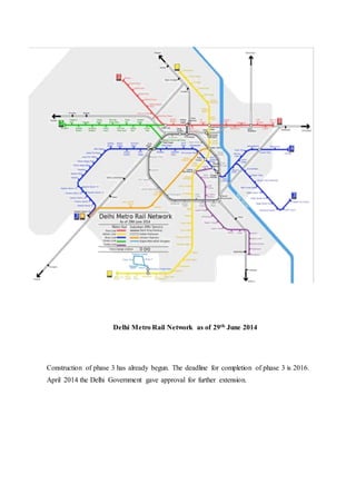 INDUSTRIAL REPORT ON DELHI METRO | DOCX