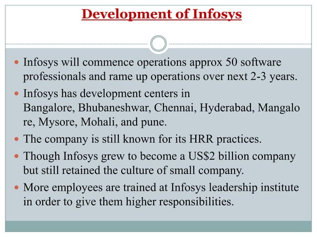 Final infosys ppt... | PPT