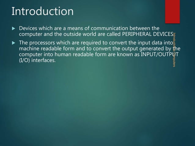 Computer Fundamentals Input and Output devices | PPT | Computer Peripherals | Computing