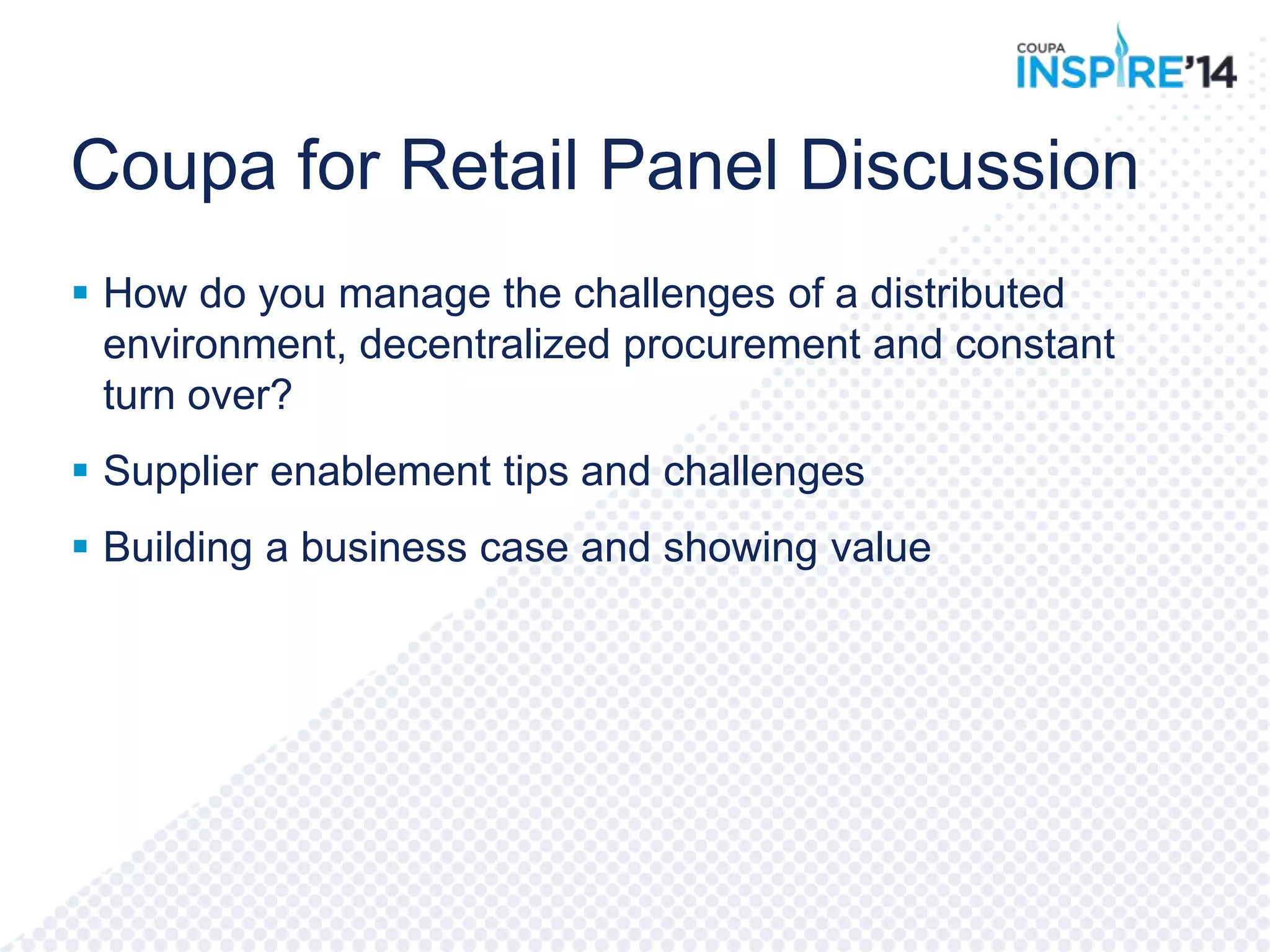Coupa for Retail | PPTX
