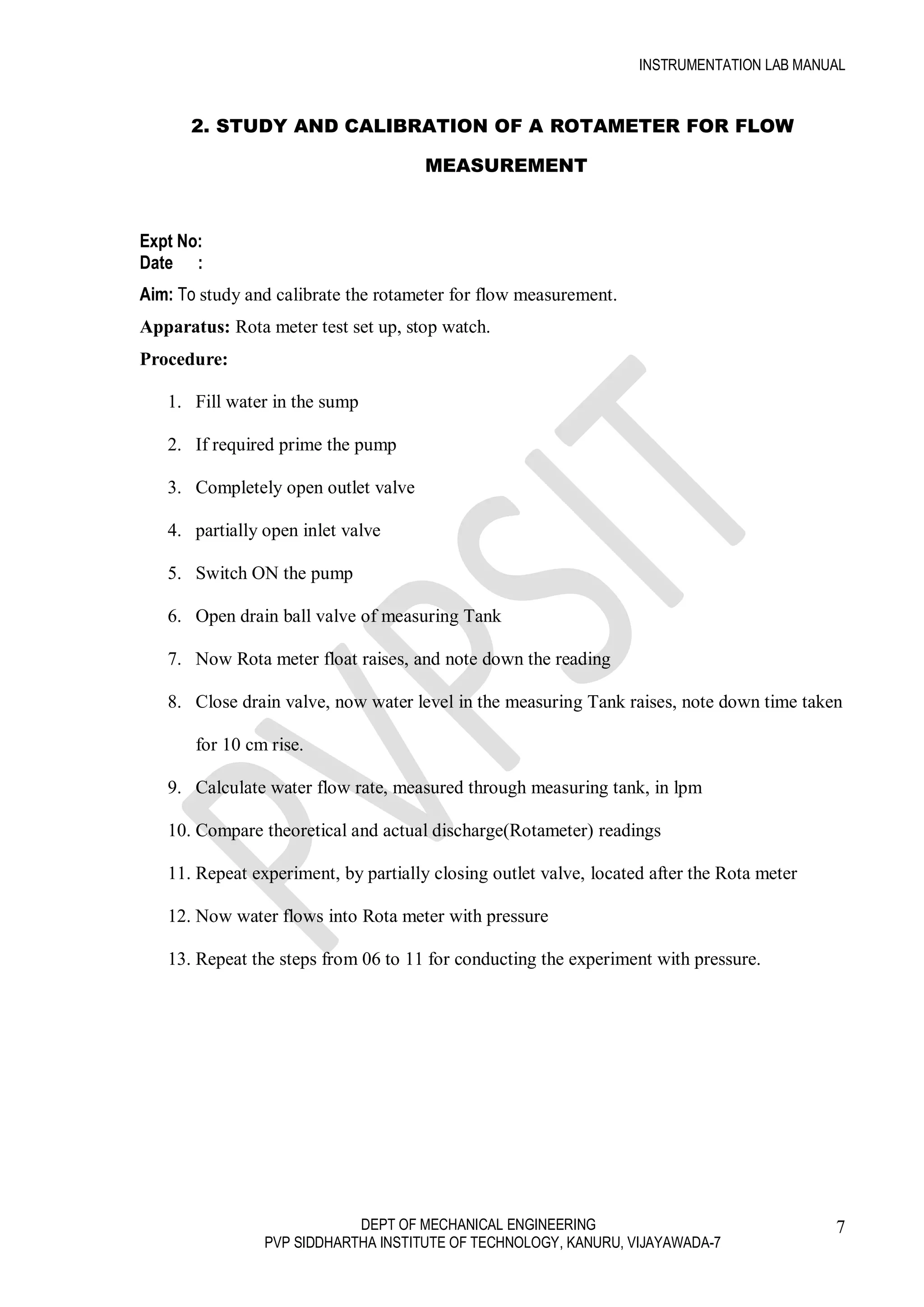 Final instrumentation lab manual | PDF