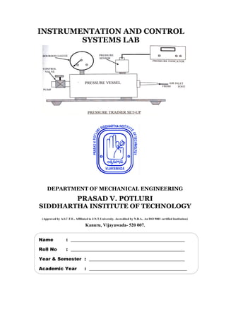 Final instrumentation lab manual | PDF