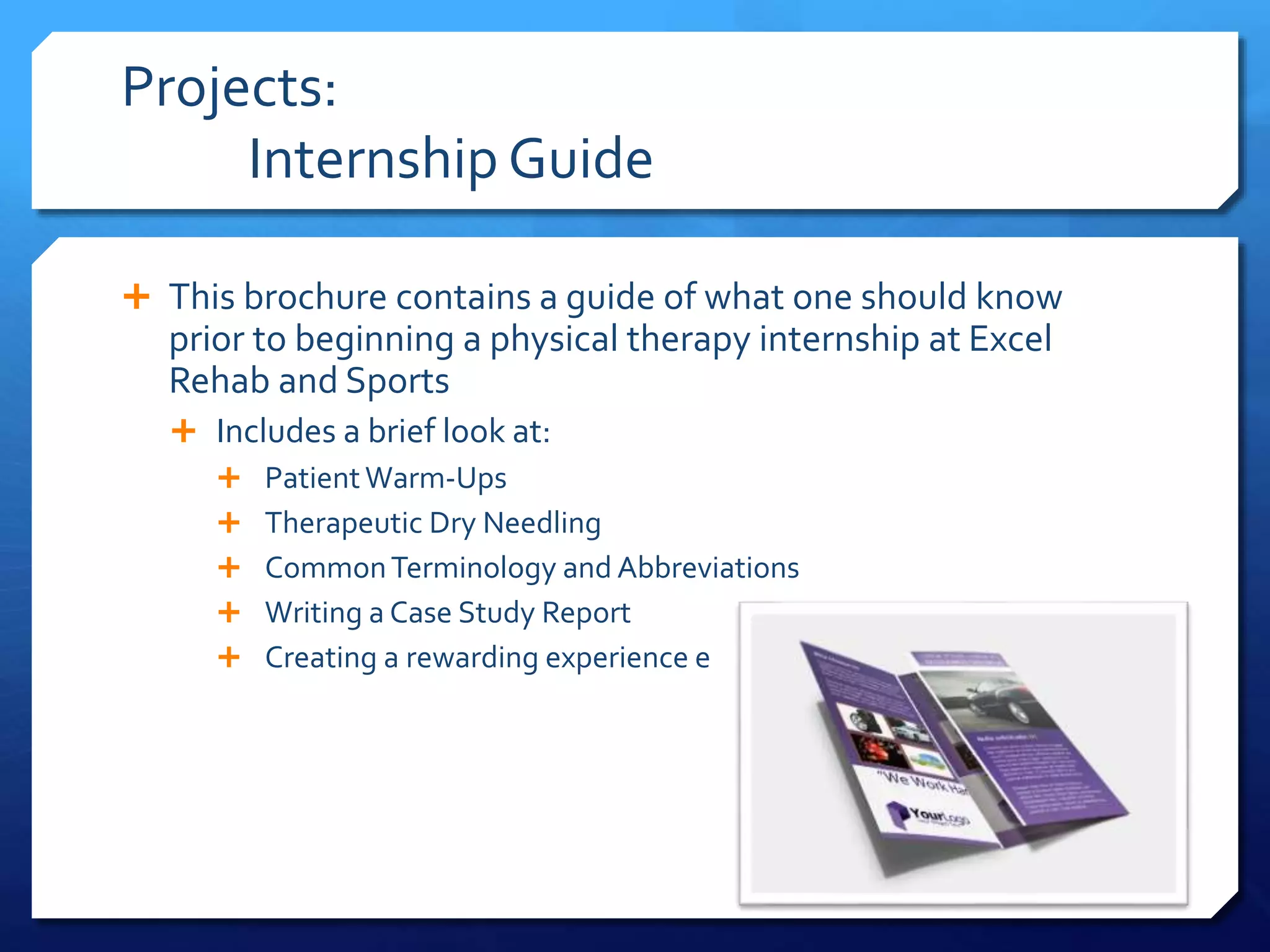 Physical Therapy Internship powerpoint | PPTX