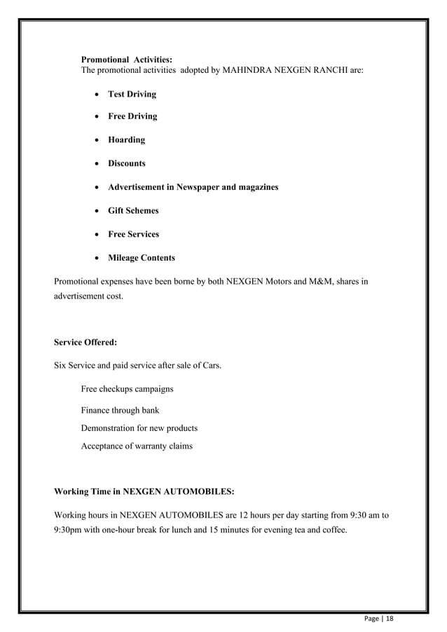 PROJECT REPORT ON MAHINDRA & MAHINDRA | PDF