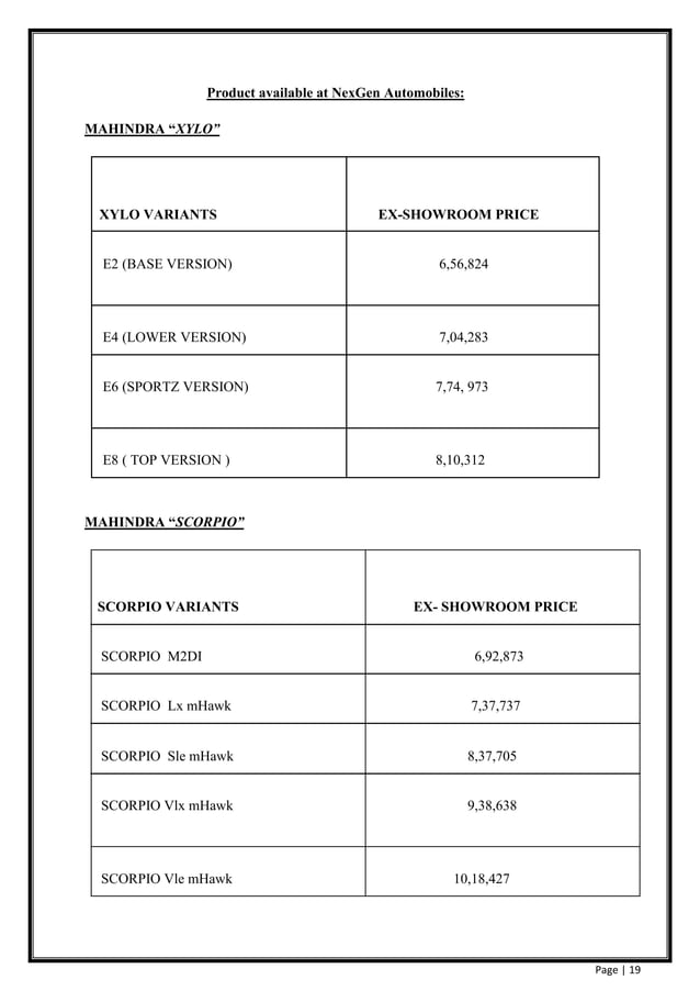 PROJECT REPORT ON MAHINDRA & MAHINDRA | PDF