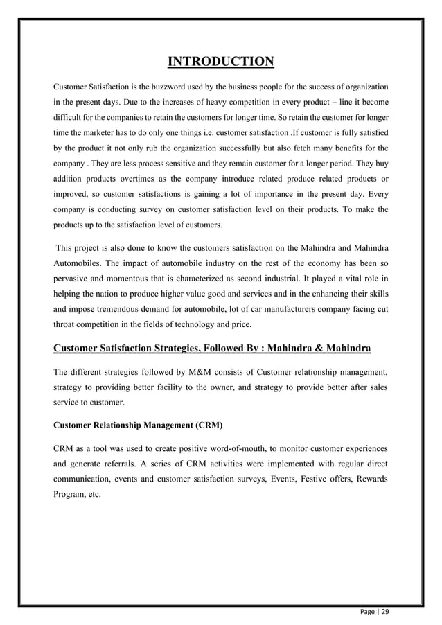 PROJECT REPORT ON MAHINDRA & MAHINDRA | PDF