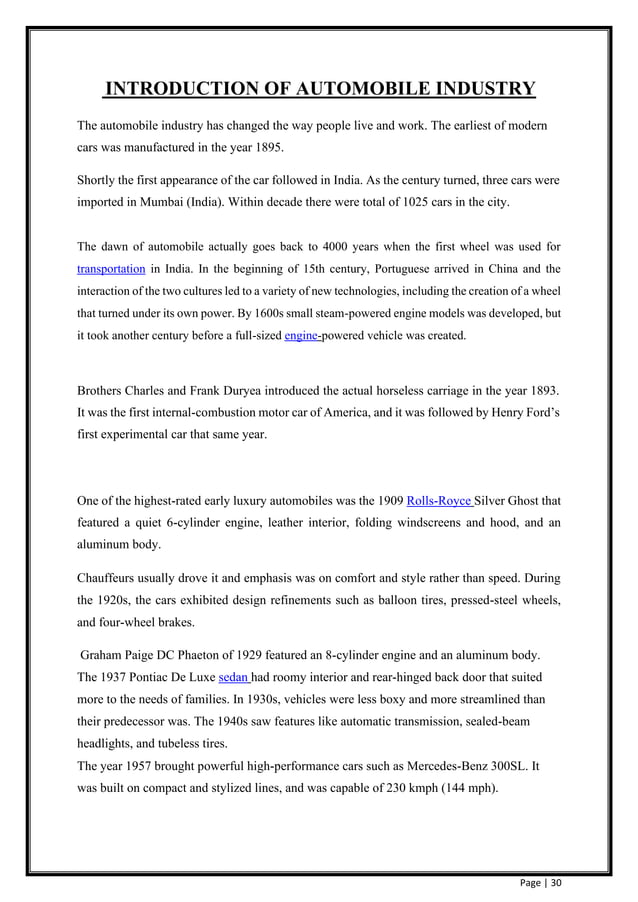 PROJECT REPORT ON MAHINDRA & MAHINDRA | PDF