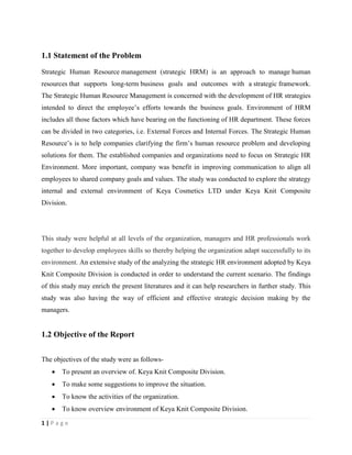 “Analyzing the Strategic HR Environment Analysis of Keya Cosmetics Ltd ...