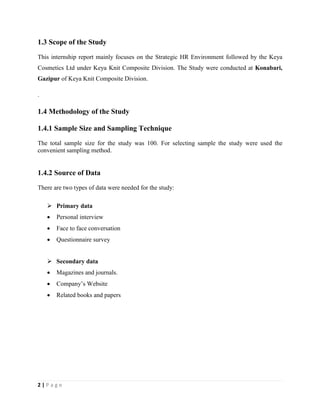 “Analyzing the Strategic HR Environment Analysis of Keya Cosmetics Ltd ...