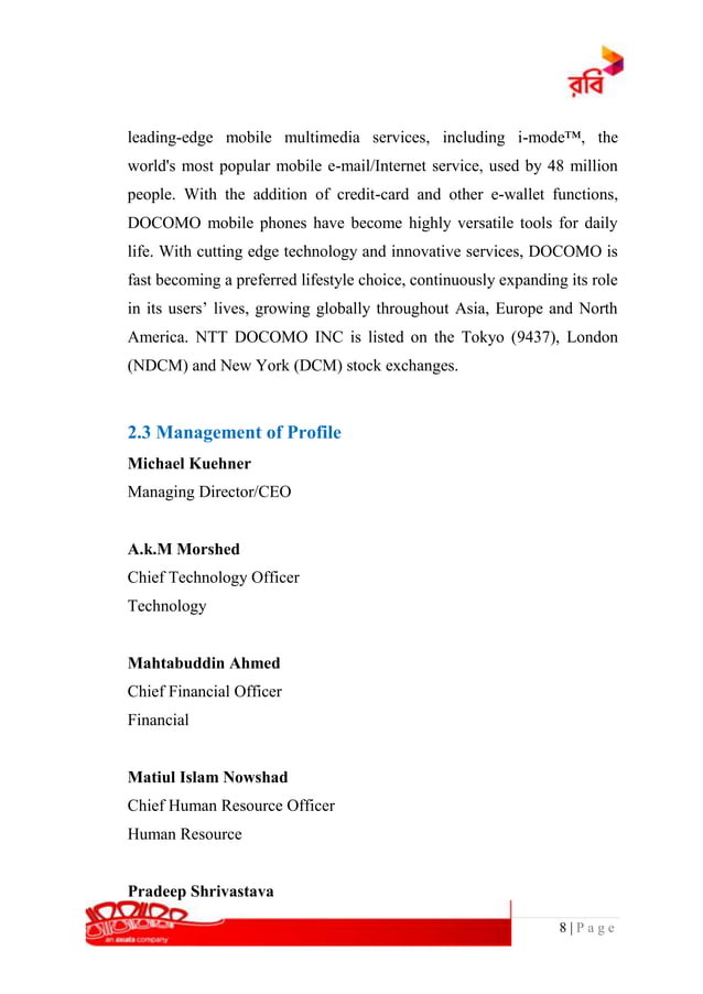 Internship report HRM