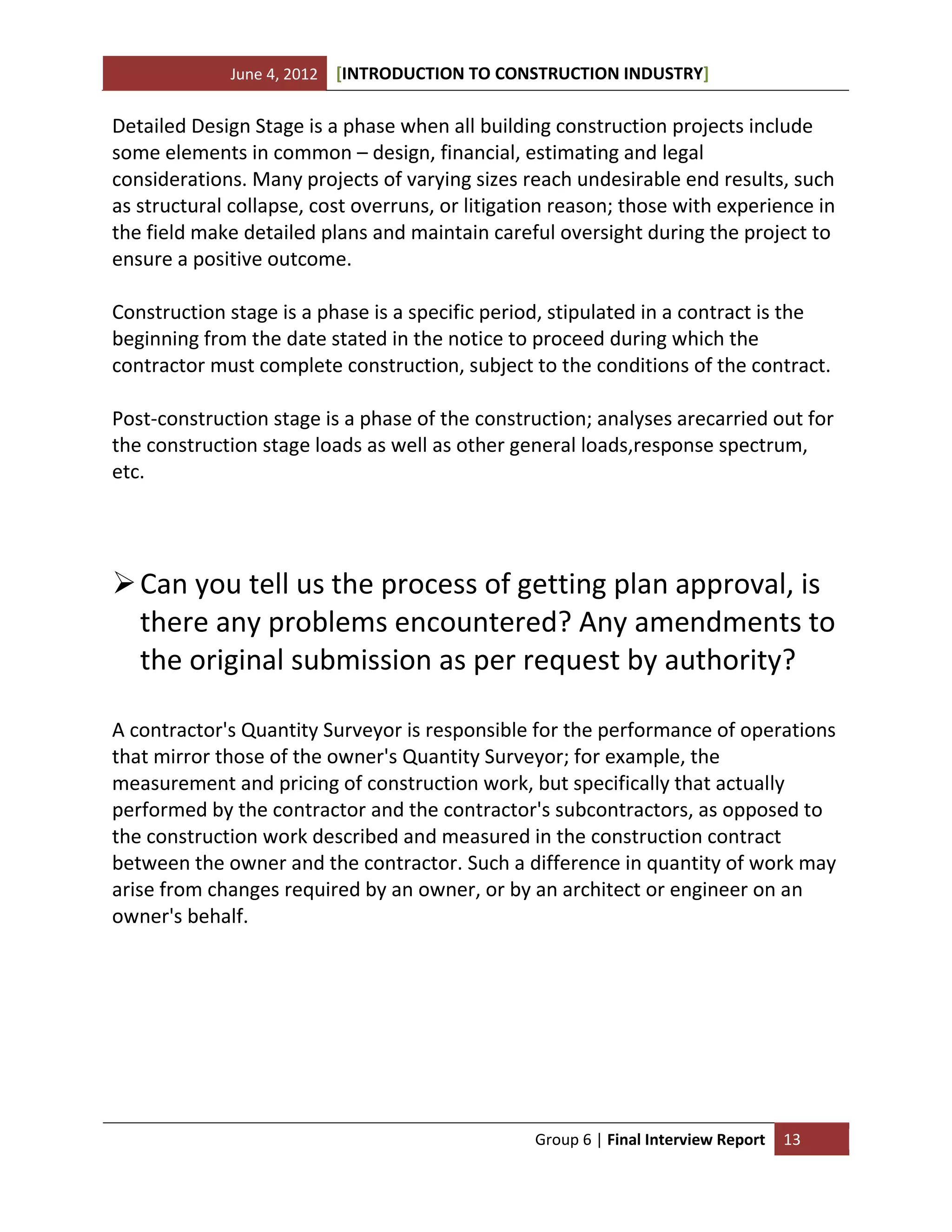 Final interview report | DOCX