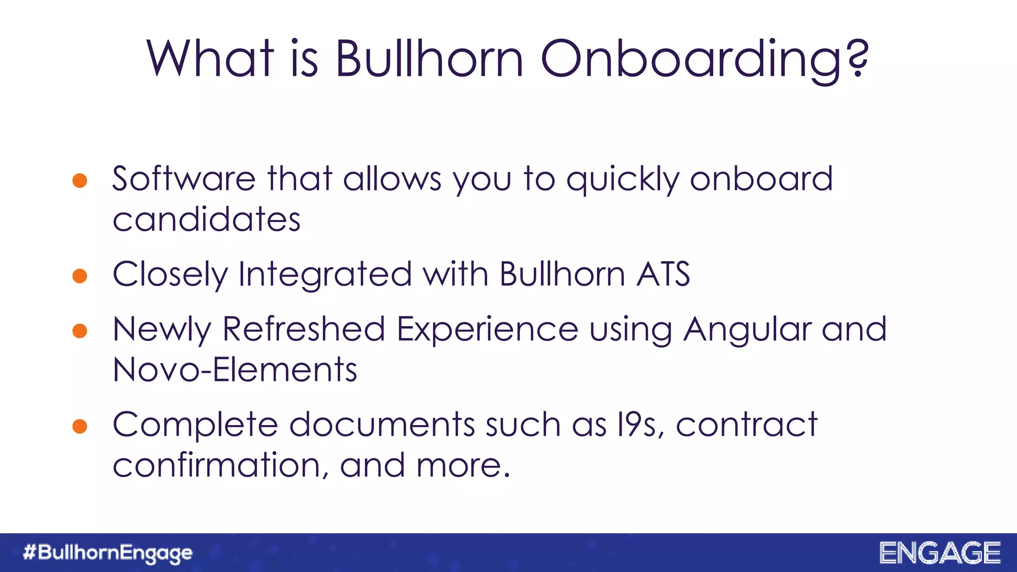 Introducing the Bullhorn Onboarding API | PPTX