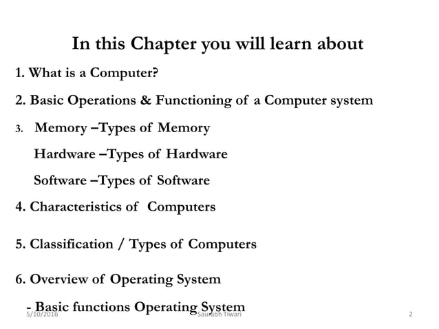 Introdution Of Computers | PPTX