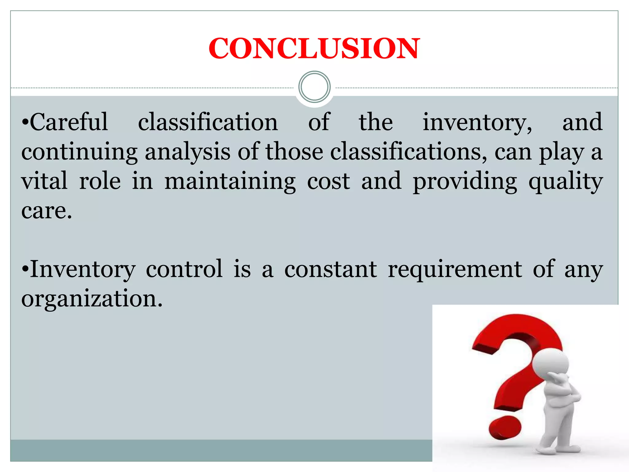 Inventory control in nursing | PPTX