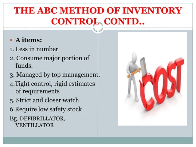 Inventory control in nursing | PPTX | Logistics | Business