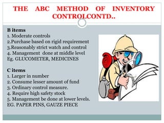 Inventory control in nursing | PPTX